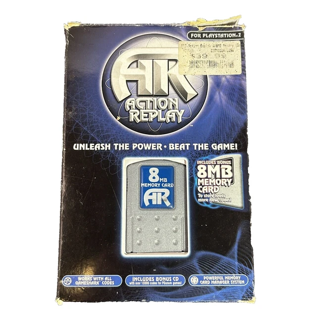 RARE! ACTION REPLAY AR Max Memory Card and Two Disc Sony Playstation 2 ...