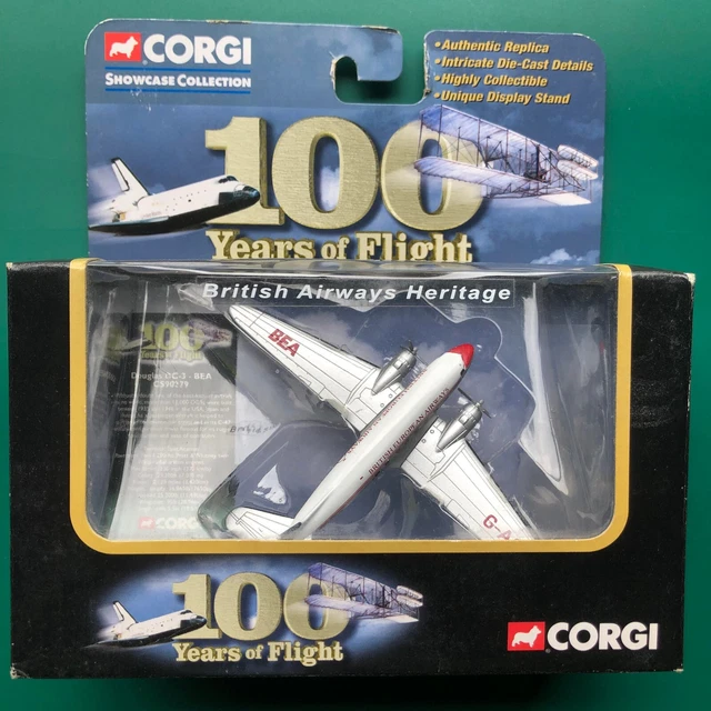 CORGI DOUGLAS DC-3 BEA Die-Cast Model Commercial Airliner British ...