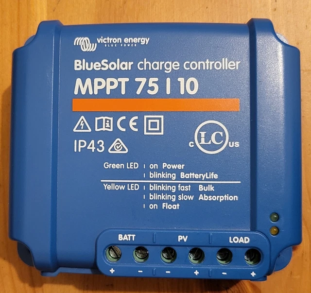 VICTRON BLUESOLAR MPPT 75/10 Solar Charge Controller *NO Bluetooth* $55 ...