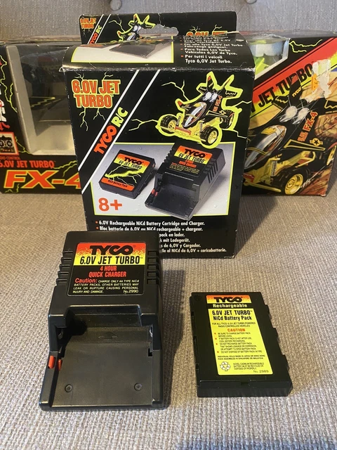 TYCO FX-4 LAZER 6.0v Jet Turbo Rc Remote Control Car Vintage Boxed Rc ...