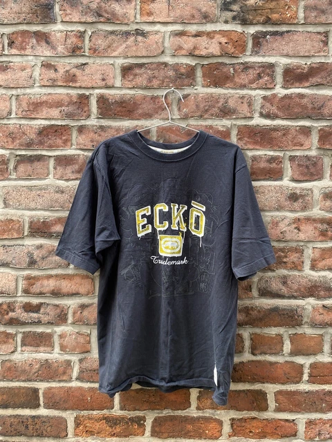 VINTAGE ECKO UNLTD Black Graffiti Graphic T Shirt Mens Medium Unlimited ...