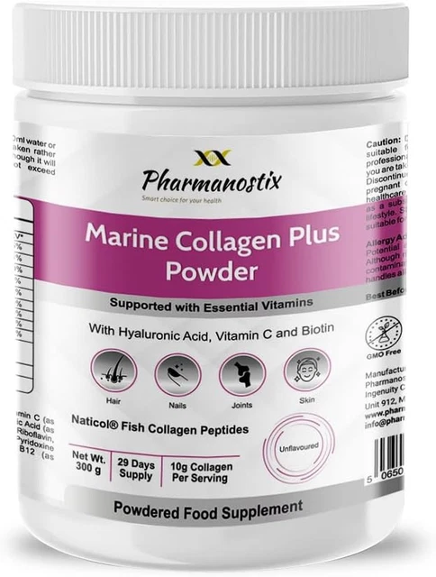 PHARMANOSTIX HYDROLYSED MARINE Collagen plus Powder 300G - 10,000Mg ...