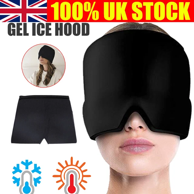 UK ICE CAP Tension Headache Migraine Relief Mask Hat Headache Heat Cold ...