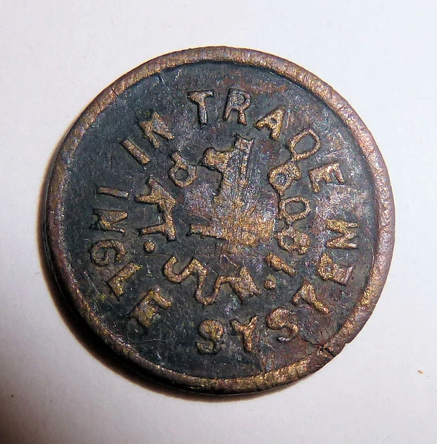 TRADE TOKEN INGLE System 1909 JOLIET Illinois Oscar Hentschel GF 1c £9. ...