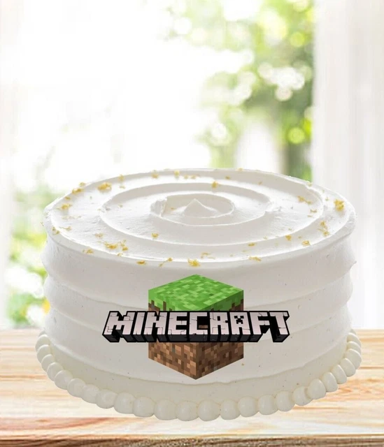MINECRAFT LOGO EDIBLE Cupcake Toppers Icing Sheet CAKE Decoration £4.08 ...