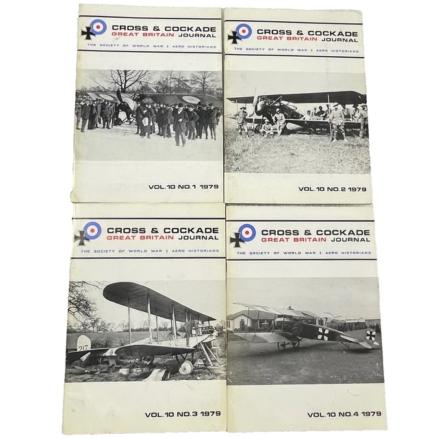 4 CROSS & COCKADE GREAT BRITAIN JOURNALs 1979 quarterly Aviation WWI £ ...
