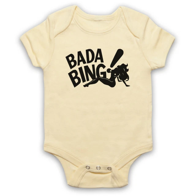 BADA BING UNOFFICIAL Sopranos Mafia Strip Club Logo Baby Grow Babygrow ...