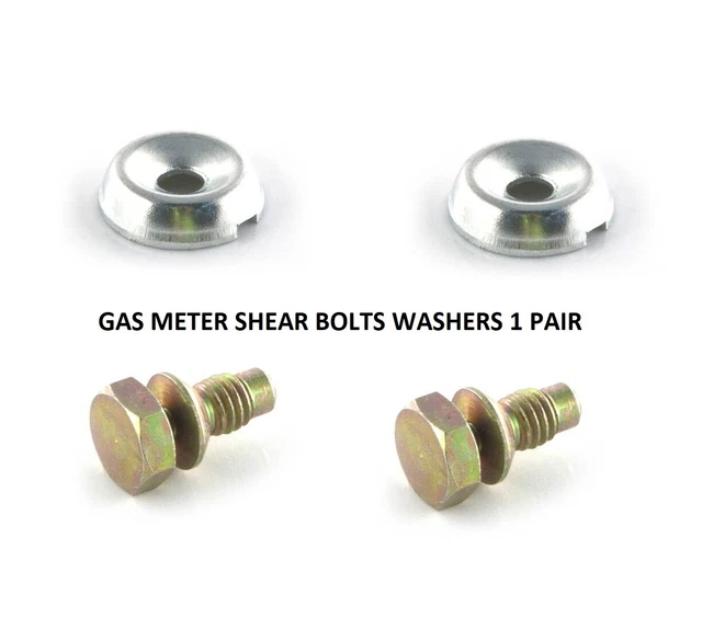 GAS METER SHEAR Bolts & Security Washers 1 Pair £4.99 - PicClick UK