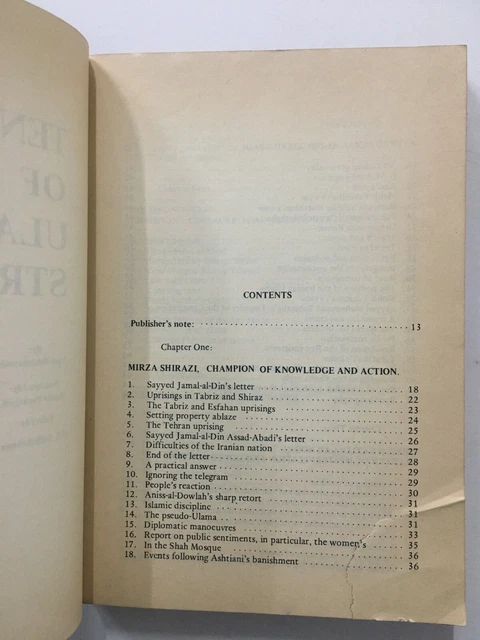 BAKHSHAYESHI, AQIQI: TEN Decades Of Ulama's Struggle. I ran, 1985. 281p Illus Pb $39.96 ...