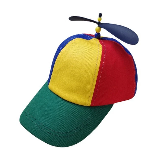 HELICOPTER CLOWN HAT Adult Propeller Cap Rainbow LGBT Pride Fancy Dress ...