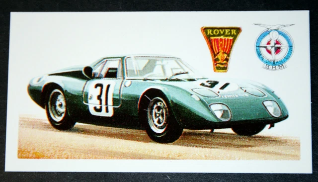ROVER BRM Gas Turbine Le Mans Racing Car Vintage 1960's Card JB01 $6.28 ...