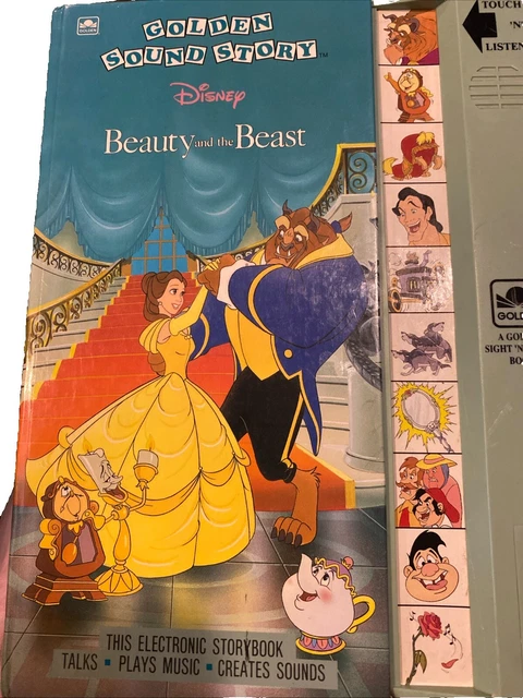 VINTAGE GOLDEN SOUND Electronic Story Book Disney Beauty and the Beast ...