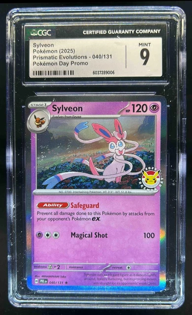 2025 POKEMON SV Prismatic Evolutions Sylveon Day Promo #040/131 CGC 9 £ ...