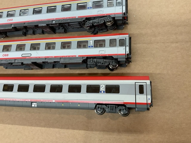 ROCO HO SCALE Passenger Coach Car Wagons 3X Obb 2Nd & 1St Class Read ...