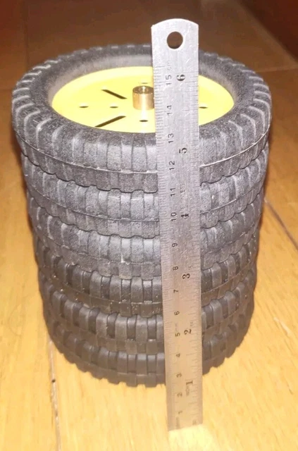 6 MECCANO NEW Rubber Tyres on 19b wheels 3 inch diameter. Extra Chunky ...