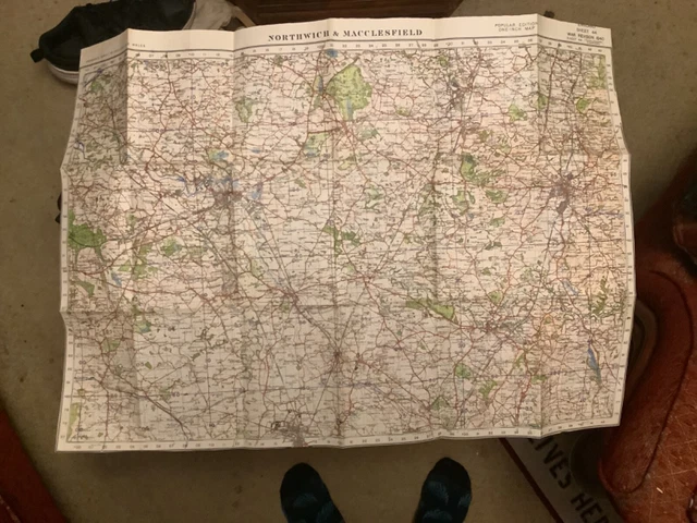 MAP OF SWINDON & Cirencester WW2 WAR REVISION 1940 Ordnance Survey ...