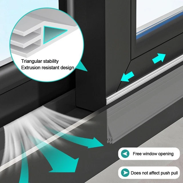 Soundproof Door Bottom Seal Strip Anti Collision Sliding Window Sealing