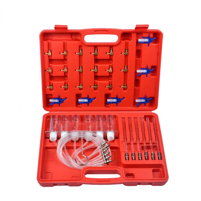 DIESEL INJECTOR FLOW Meter Test Kit Common Rail Adaptor Fuel Tester Set ...