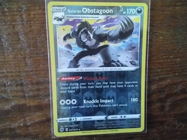 OBSTAGOON REVERSE VMAX 037/073 Climax Holo Full Art pokemon Card NM ex ...