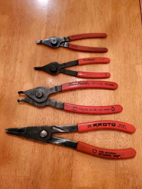 BLUE POINT PROTO Black Hawk Retaining Ring Pliers Lot Of 4 £36.10 ...