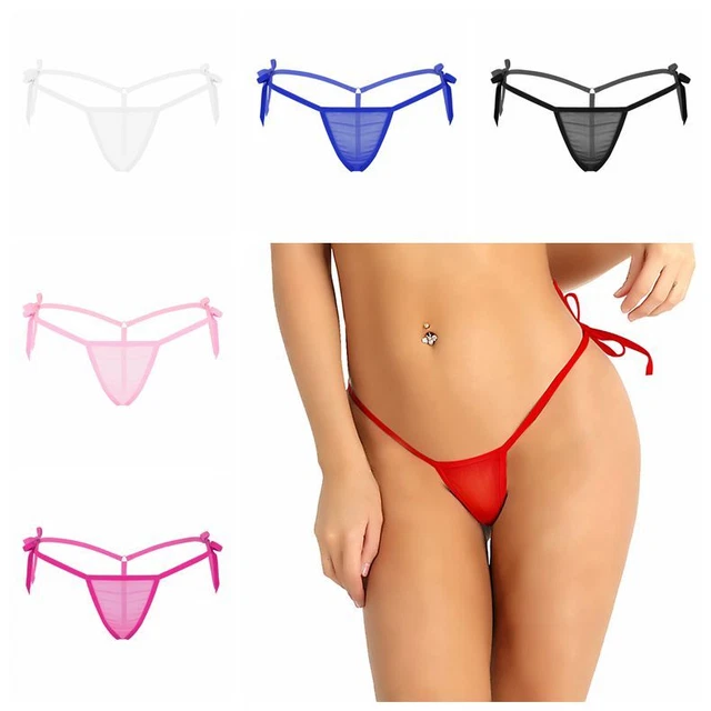 Womens Low Rise Micro G String Thong Panty Underwear Sexy Bikini