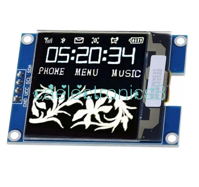 1.5 INCH 128X128 White/Yellow OLED Shield Screen Module For Arduino Raspberry CA $13.48 ...