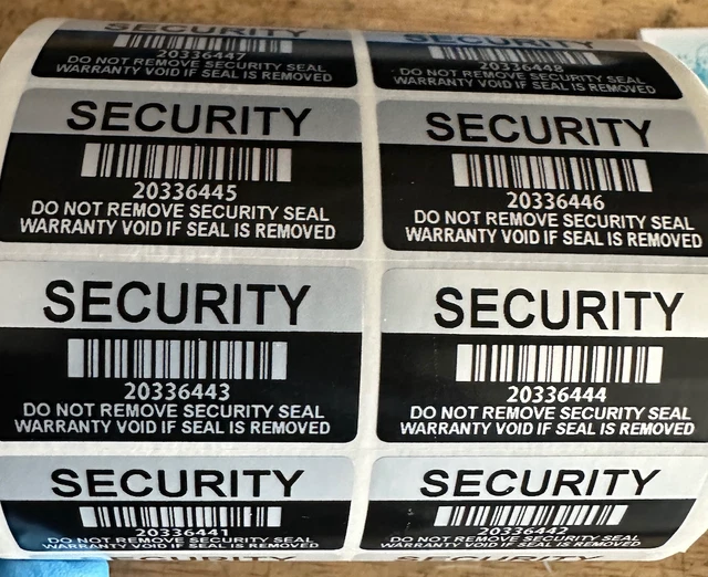 100 WARRANTY VOID BAR-CODE Hologram Security Label Stickers Tamper ...