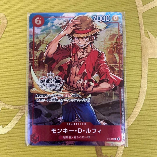 MONKEY D. LUFFY P-001 Japanese ONE PIECE Card Game Championship Set Promo - NM £82.48 - PicClick UK