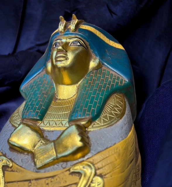 RARE GOLDEN COFFIN Mythology King Tutankhamun's Ancient Egyptian ...