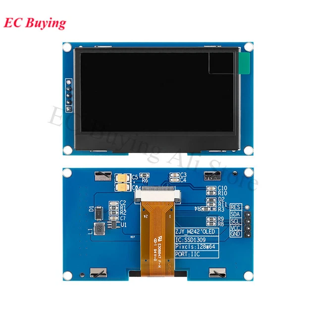 2.42 INCH OLED Module 12864 Screen LCD Display 128x64 SSD1309 SPI/IIC ...
