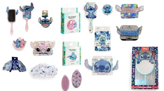 DISNEY LILO AND Stitch 3D Ears Paddle Hair Brush Shower Cap Ladies Comb ...