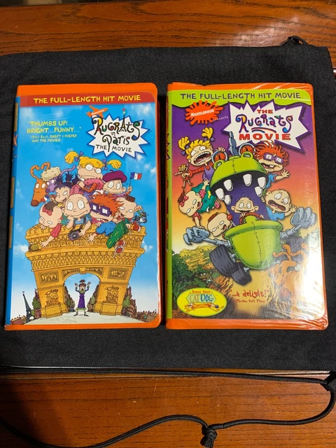 RUGRATS MOVIE VHS LOT The Rugrats Movie Rugrats in Paris Orange Tape ...