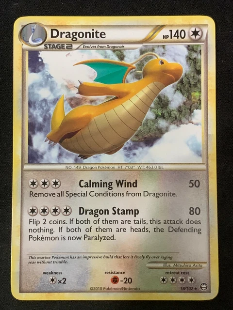 POKEMON TCG DRAGONITE 18/102 Rare HS Triumphant LP/NM EUR 8,26 ...