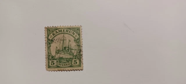 STAMP GERMAN COLONY Cameroon 1905 5 Penny Stamped with Fold £0.85 ...