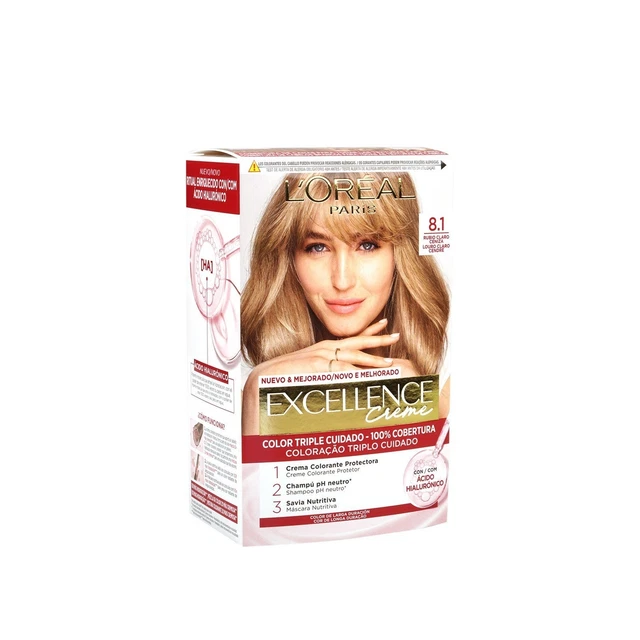 L'ORÉAL PARIS EXCELLENCE Creme Hair Dye 8.1 Ash Blonde £12.76 - PicClick UK