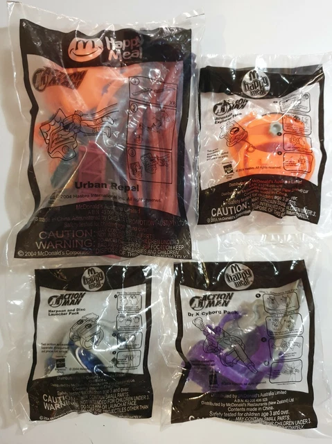 2004 HASBRO MCDONALD'S ACTION MAN Happy Meal Toys Lot of 4 $19.99 ...