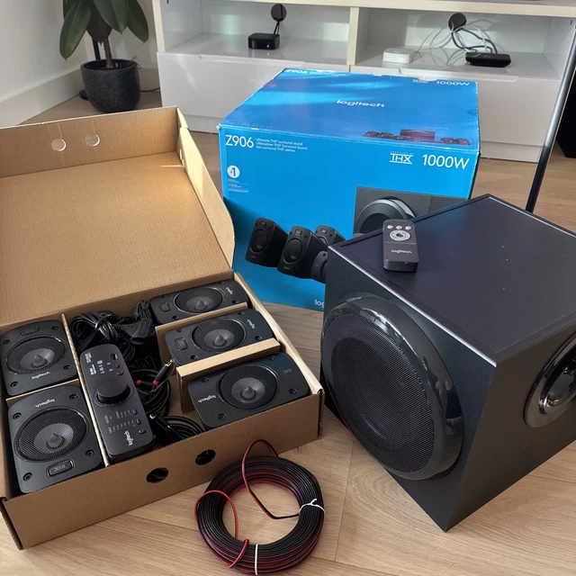 LOGITECH Z906 THX 5.1 Surround Sound Speakers - Black - 1000W £156.72 - PicClick UK