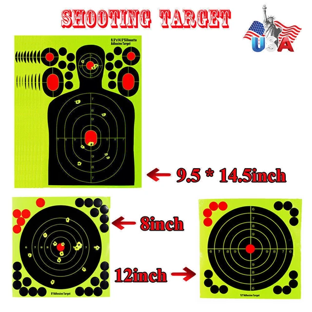 10-50X SHOOTING TARGET Rifle Gun Adhesive Stick Splatter Reactive ...