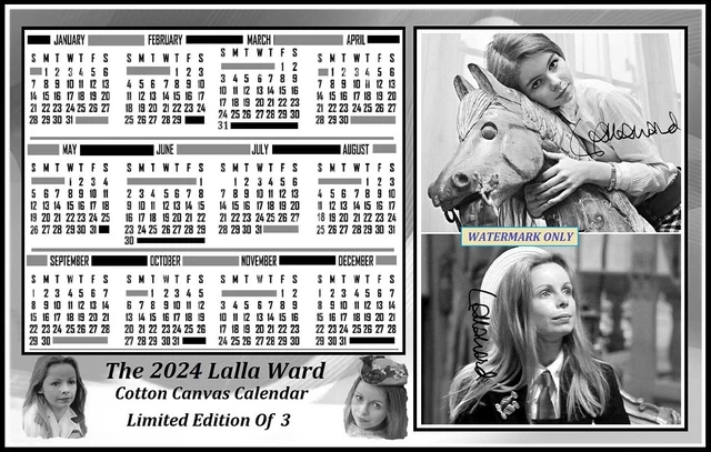THE 2024, LALLA Ward, Signed, Cotton Canvas Calendar. Limited Edition ...