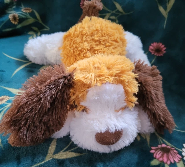 ASDA LAYING DOG Puppy Plush Soft Toy Brown Orange White £19.33 ...
