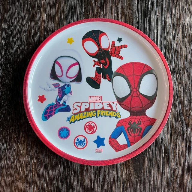 MARVEL SPIDEY AND His Amazing Friends Spider-Man Hard Plastic Plate 8.0 ...