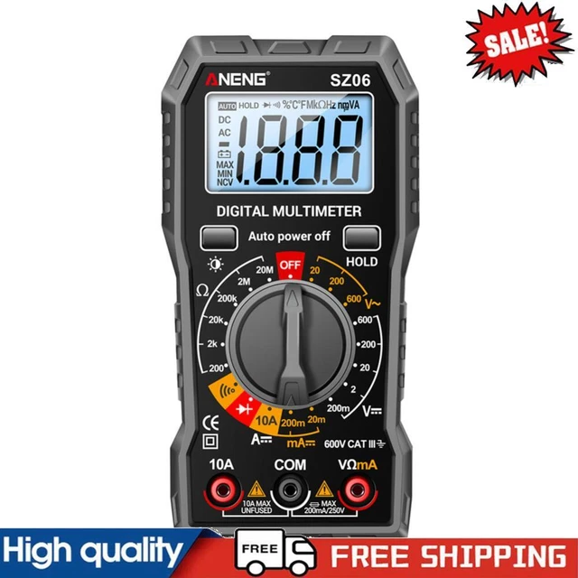 DIGITAL MULTIMETER INTELLIGENT Multimeter 2000 Counts LCD Backlit (Grey ...