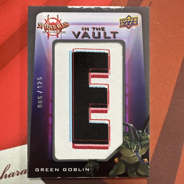 2022 UD SPIDER-MAN Into The Spider-Verse IN THE VAULT patch E vert /125 ...