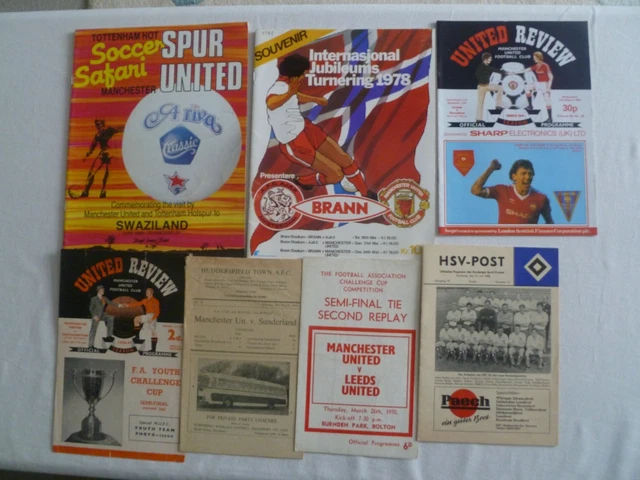 7 X 1950S Manchester United Football Programmes Job Lot Collection ...