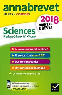 ANNALES ANNABREVET 2018 Physique-chimie SVT Technolog... | Livre | état ...