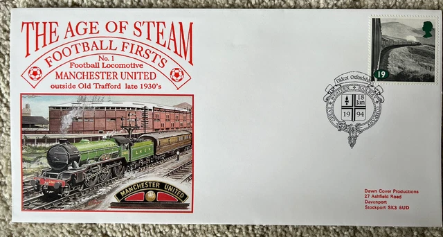 MANCHESTER UNITED GREAT Western Railway ‘Large’ Dawn First Day Cover ...