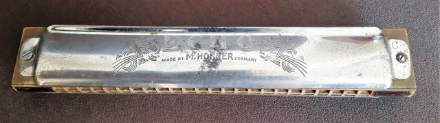 GRAND MODÈLE ANCIEN harmonica Hohner Echo droit 48 en bois 19cm EUR 12,00 - PicClick FR
