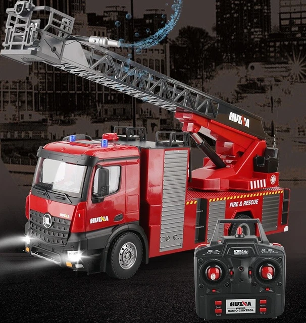 1/14 2.4G REMOTE Control Electric Fire Truck Water Spray Music Fire ...