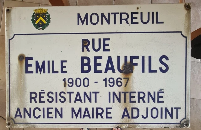 ANCIENNE PLAQUE DE rue émaillée _ ville de Montreuil EUR 25,00 - PicClick FR