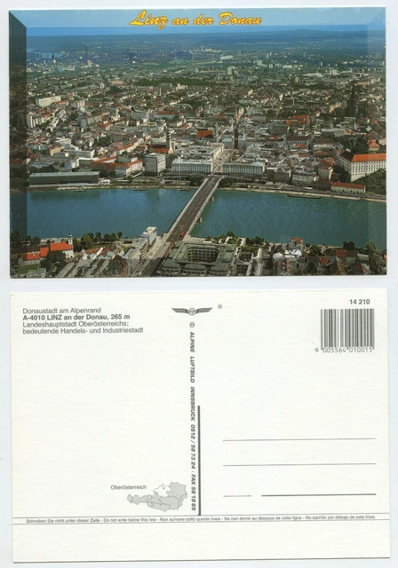 107814 - LINZ an der Donau - Luftbild - alte Ansichtskarte EUR 5,00 ...